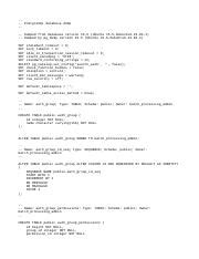 PostgreSQL Database Dump Schema For User Authentication Course Hero