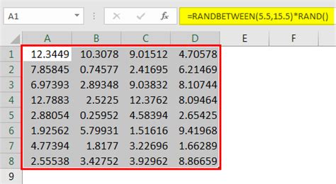 Randbetween Excel Formula How To Use With Examples