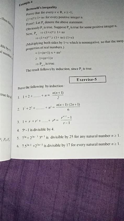 Example 4 Bernoullis Inequality Prove That For Every X In Mathrm R X
