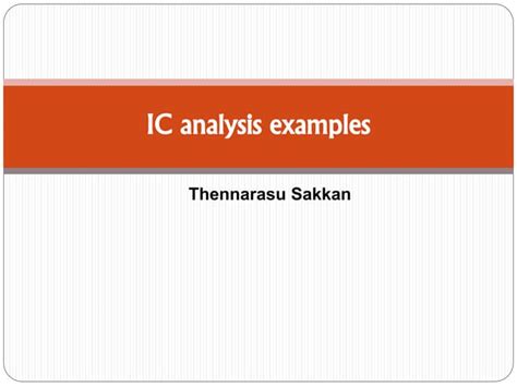 9a Ic Analysis Example Pdf
