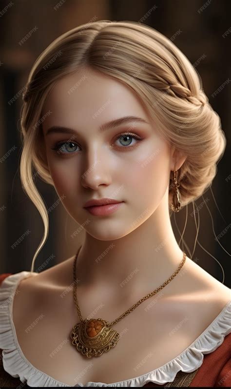 Premium Photo A Young Girl A Governess In Period Clothing
