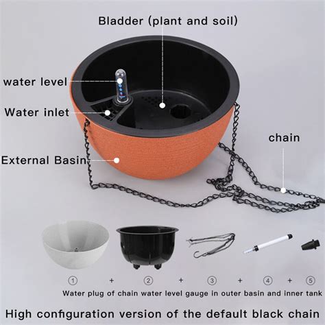 Badu Bg Висяща кошница Саксия за цветя Плантатор Закачалка за стенен декор Стойка за растения