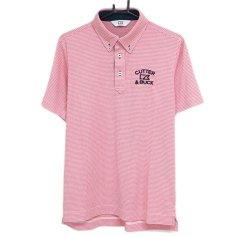 【楽天市場】【当店ポイント5倍！3月11日火1時59分まで！】★特価★【超美品】カッターアンドバック 半袖ポロシャツ レッド×白 総柄 織