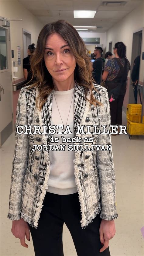 Shes Back And Better Than Ever 😏 Christa Miller Is Scrubbing Back In
