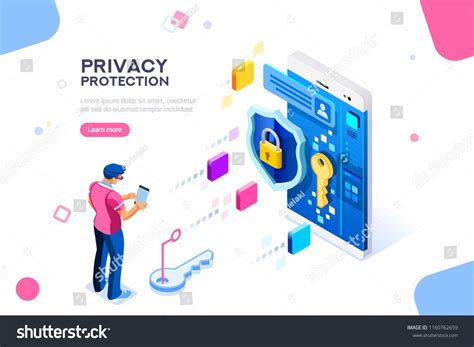 Infographic Banner With Hero Protect Data And Confidentiality Safety And Confidential Data