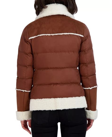 Womens Faux Fur Trim Puffer Coat The Puffer Jackets