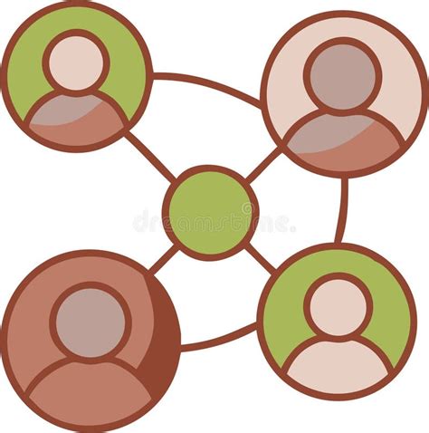 Connected People Icon Symbolizing Networking And Collaboration Stock Illustration Illustration
