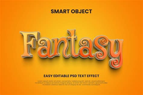 Premium Psd Fantasy Easy Editable Psd Smart Object Text Effect