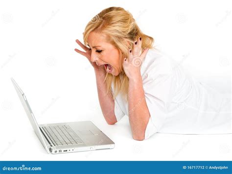 Computer Crash Stock Photo Image Of Adult Expressing
