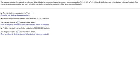 Solved The Revenue Equation In Hundreds Of Millions Of