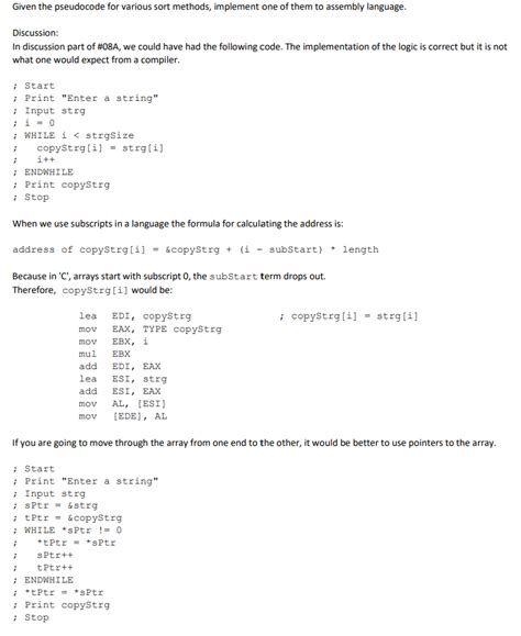 Solved Please Write In Assembly Language Please Use