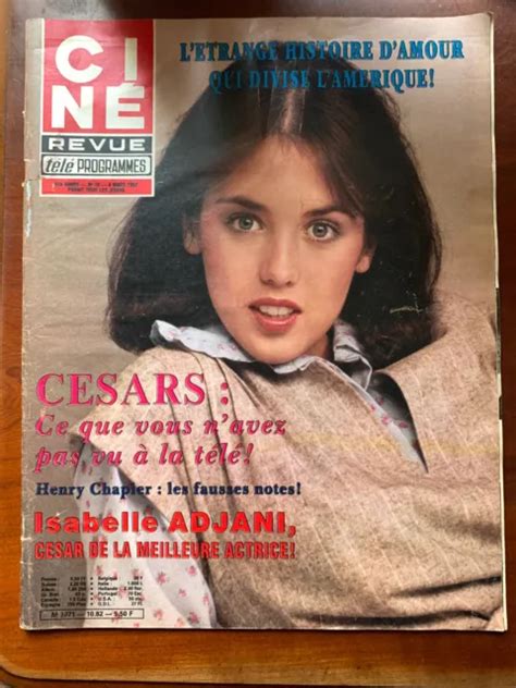 CinÉ TÉlÉ Revue 4 03 1982 Isabelle Adjani Dany Saval Jean Harlow