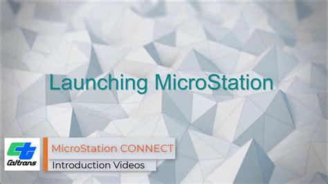 01 Caltrans Launcher For Microstation Connect Youtube