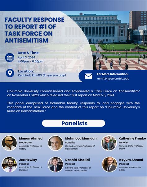 Attend Faculty Response To Report No 1 Of Task Force On Antisemitism