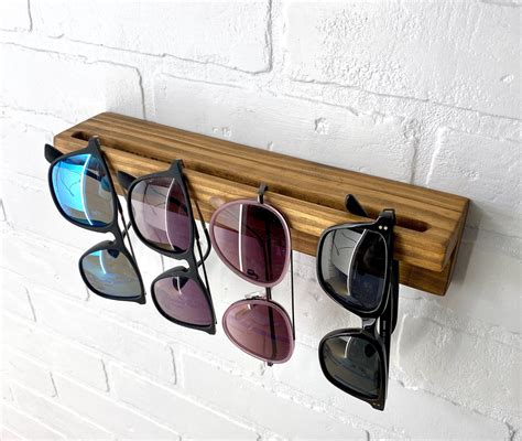 Sunglasses Hanger Glasses Display Wooden Entryway Organizer Sunglass