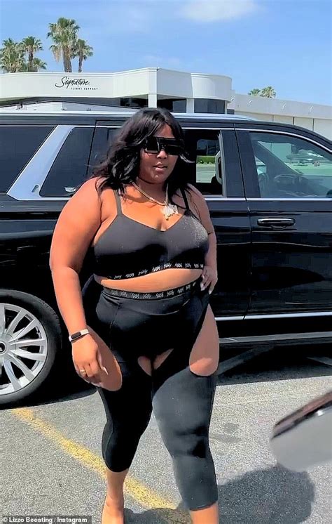 Lizzo Shows Off Her Curvaceous Behind In A VERY Revealing Thong Workout