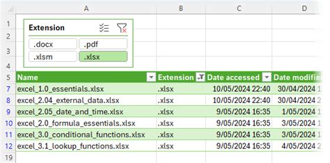 List File Names In A Folder In Excel My Online Training Hub