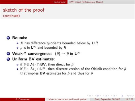 Micro To Macro Passage In Traffic Models Including Multi Anticipation Effect Ppt