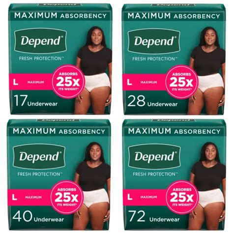 Depend Fit Flex Incontinence Underwear For Women Maximum Absorbency
