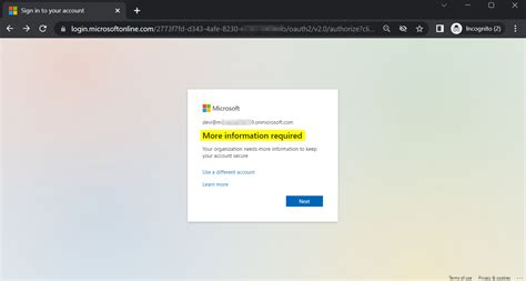 Azure Active Directory AAD Outh Generate Token Failure AADSTS50076