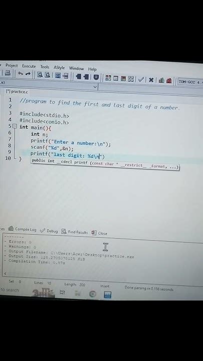 Program To Find The First And Last Digit Of A Given Number Foryou Program Youtube