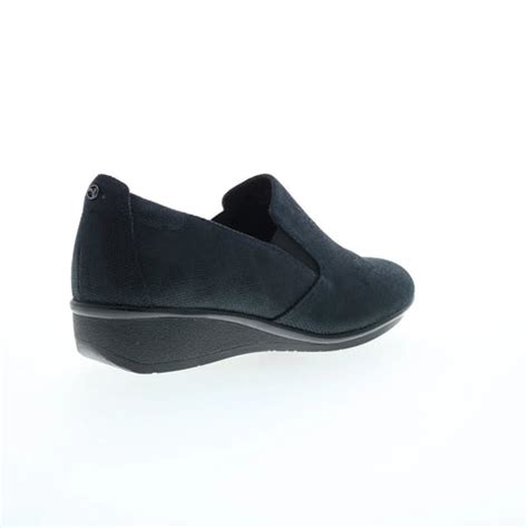 Revere Jamaica Womens Black Leather Slip On Loafer Flats Shoes Ruze Shoes