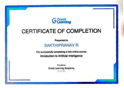 Sakthi Pranav R On Linkedin Successfully Completed Introduction To
