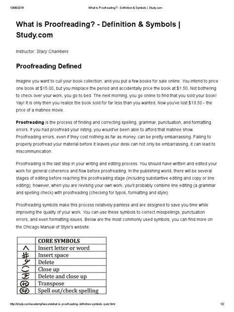 4 Proofreading And Symbls Pdf