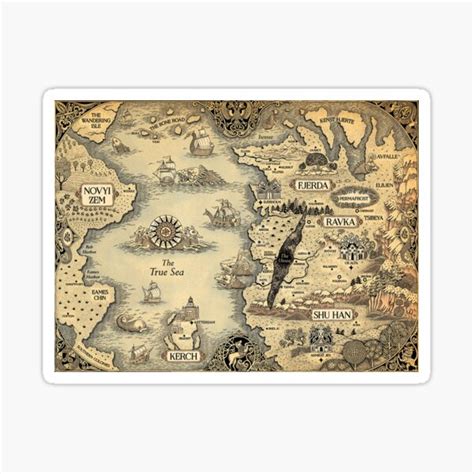 Colorized Grishaverse Map High Res Sticker For Sale By Michaeltullos Redbubble