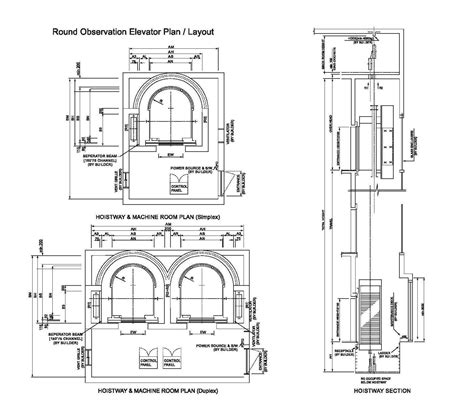 Circular Elevator Dimensions Sketch Coloring Page