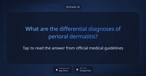 What Are The Differential Diagnoses Of Perioral Dermatitis
