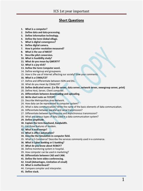 1st Year Imp Pdf Operating System Microsoft Word