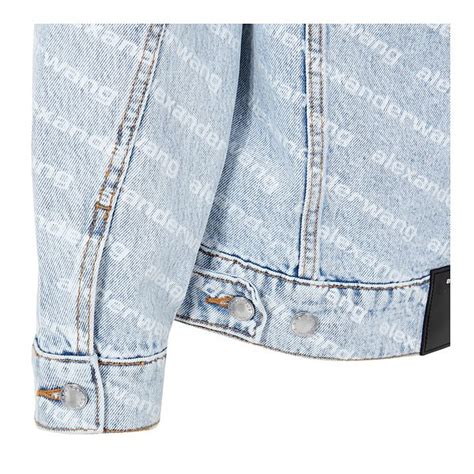 Alexander Wang알렉산더왕 Alexanderwangt 로고 프린트 워시드 데님 자켓 Sivillage