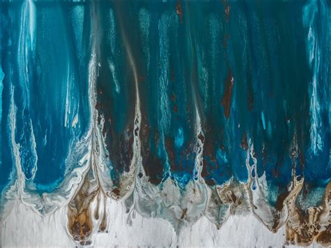 Abstract Art Blue Wall Art Coastal Landscape Giclee Large Print On