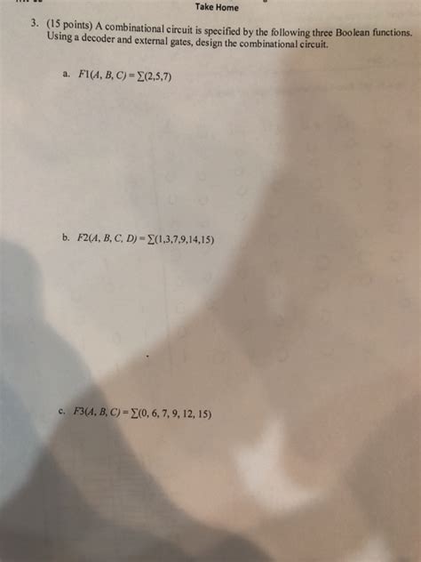 Solved A Combination All Circuit Is Specified By The