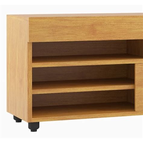 Rack Para Sala De Estar Para Tv Até 55 Polegadas 1 Porta Com Pés Cedro Madeiramadeira