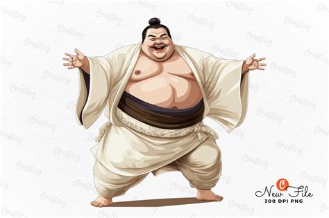 Funny Japanese Sumo Wrestler Sublimation Graphic By Graftify · Creative