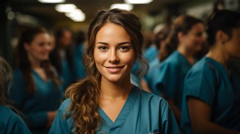 Smiling Beautiful Nurse Premium Ai Generated Image