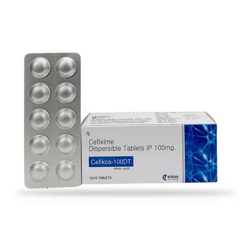 Cefikos 100dt Cefixime Dispersible Tablet Ip At ₹ 920box In Barwala Id 23171106691