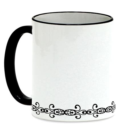 LINEART Taza Con Dibujo Simple En Blanco Y Negro Dibujo De Etsy