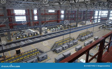Automated Warehouse With Agvs Moving Autonomously To Transfer Boxes Ai