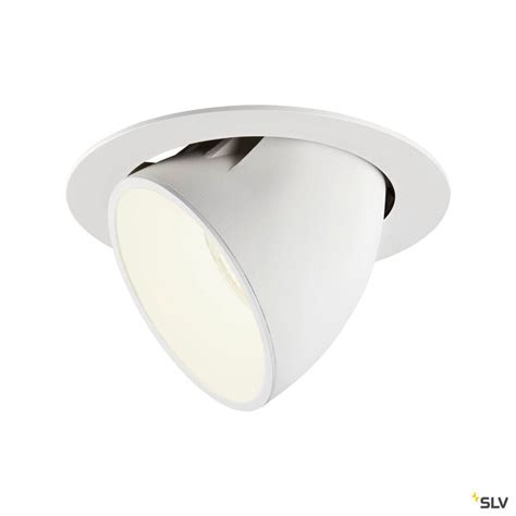 Numinos Gimble Xl White Recessed Ceiling Light 4000k 20°