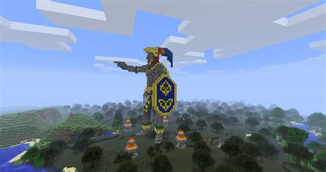 Aztec Knight 3d Art Statue Minecraft Map