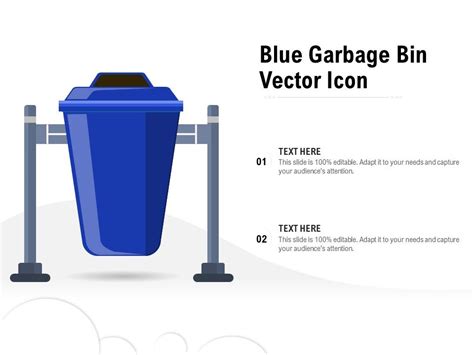 Blue Garbage Bin Vector Icon Ppt Powerpoint Presentation Infographics Pdf
