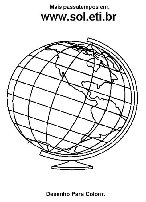 Desenhos De Globo Terrestre 2 Para Colorir E Imprimir Colori