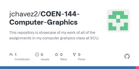 GitHub Jchavez2 COEN 144 Computer Graphics This Repository Is