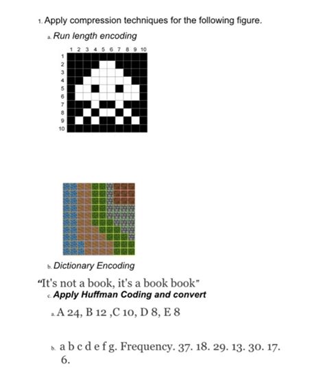 Solved 1 Apply Compression Techniques For The Following