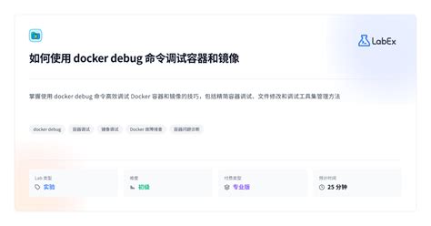Docker 调试指南：使用 Docker Debug 命令排查容器与镜像问题 Labex