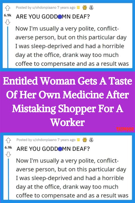 Entitled Woman Gets A Taste Of Her Own Medicine After Mistaking Shopper