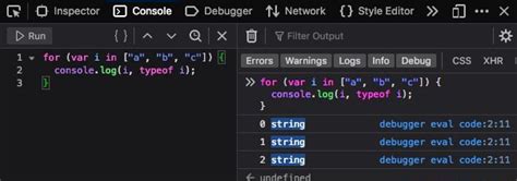 Inspector Console Debugger Network Styleeditor D Run Qi Triter Output